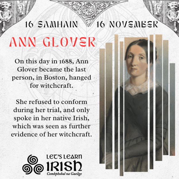 Ann Glover, Irish-speaking 'witch' hanged in Boston - LetsLearnIrish.com